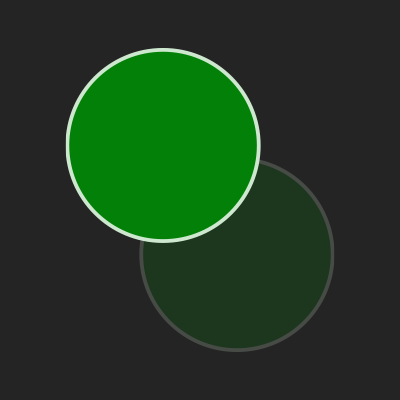 dark green circle